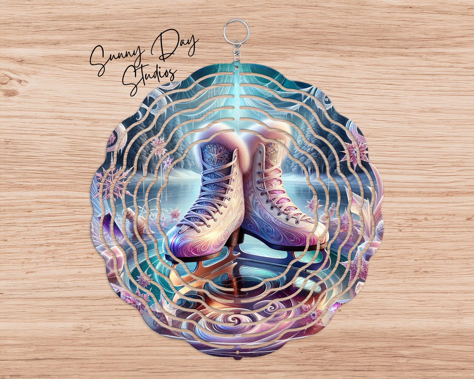 Ice Skates Wind Spinner PNG, Colorful Sublimation Designs, DIY Garden ...