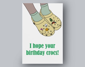 Crocs Birthday Card - Etsy