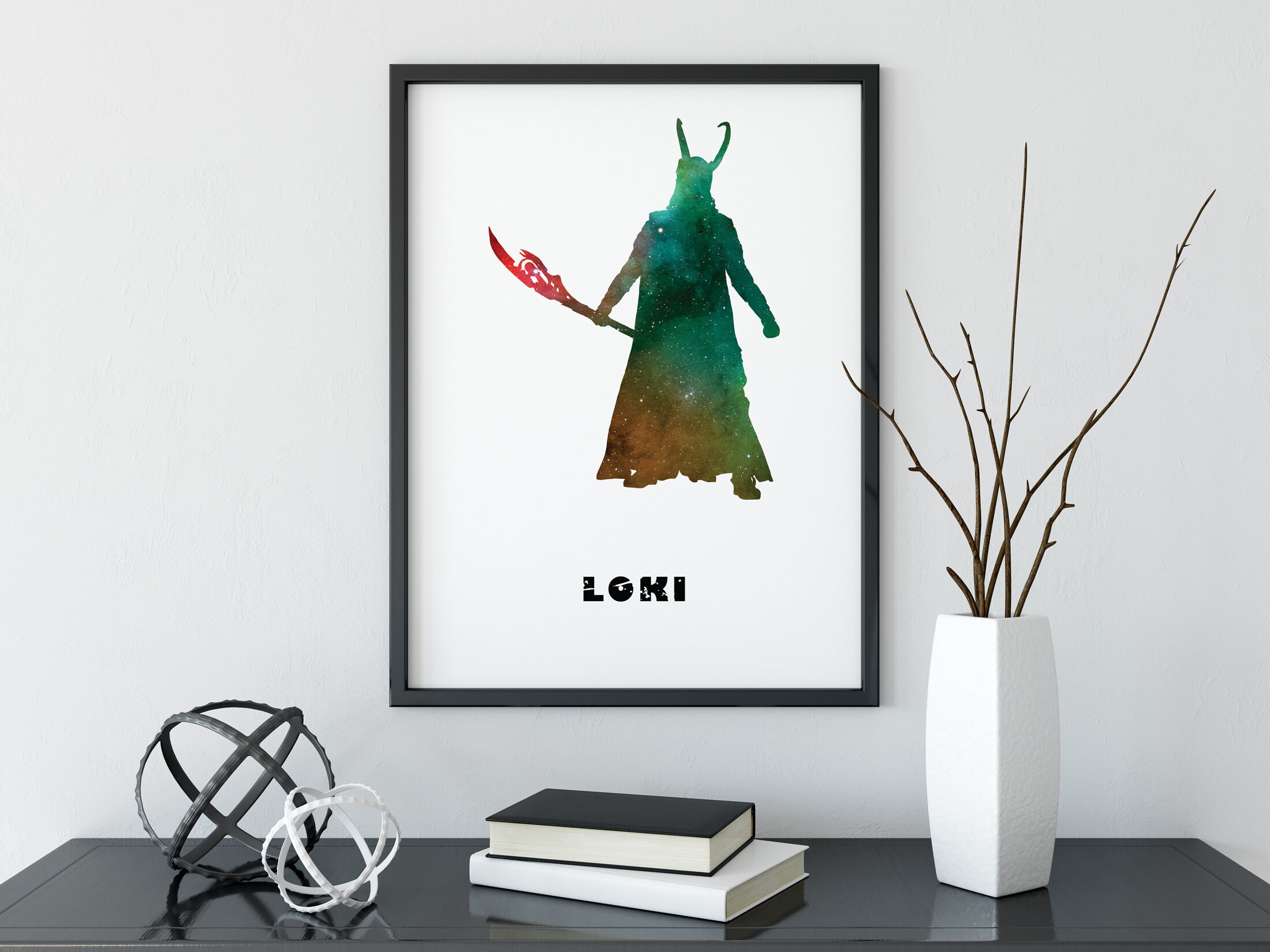 Loki Portrait Print Marvel Comics | Etsy