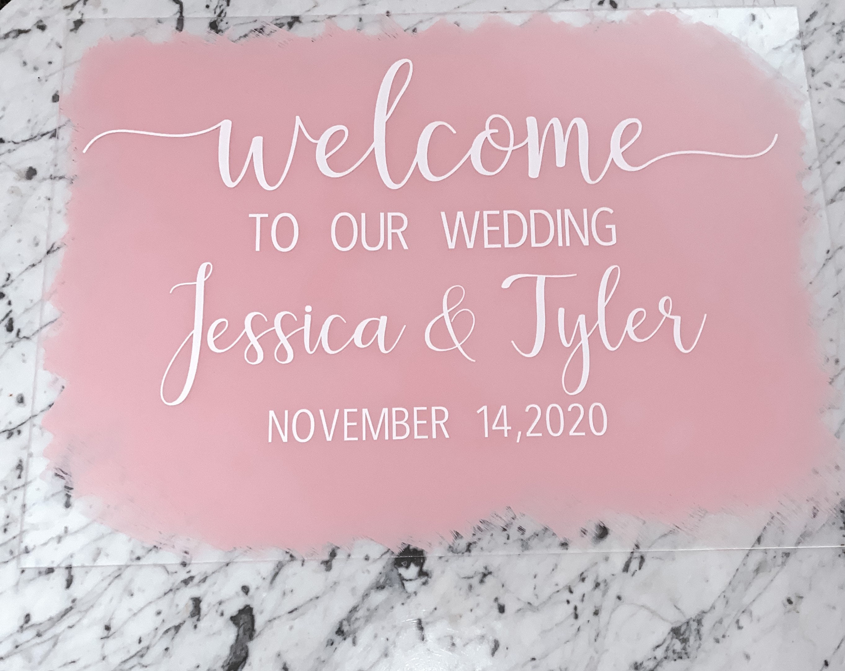 Personalized Acrylic Wedding Sign - Wedding Welcome Sign - Custom Clear ...