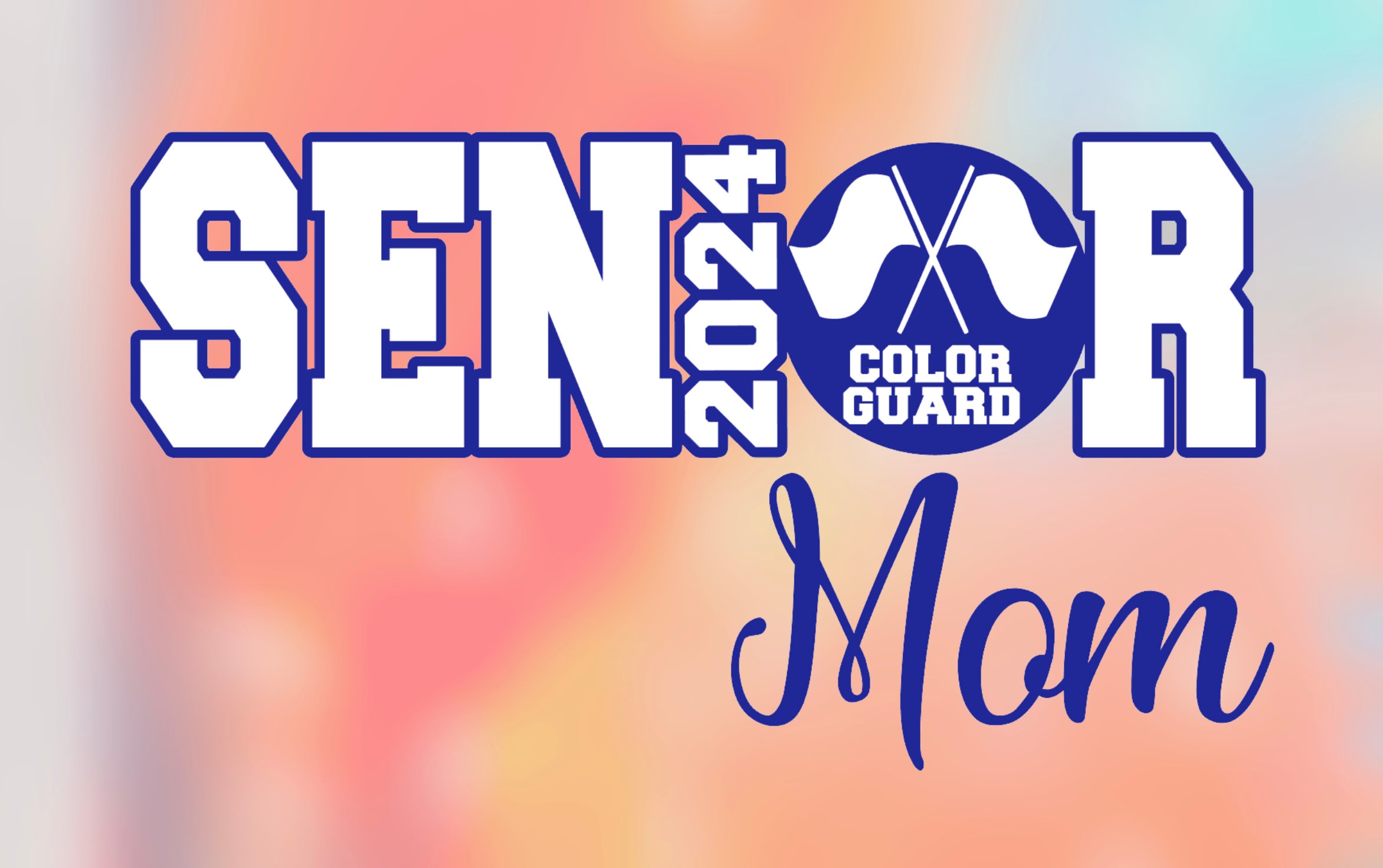 SVG Cutting File Senior Color Guard 2024 (includes Mom/night Files ...