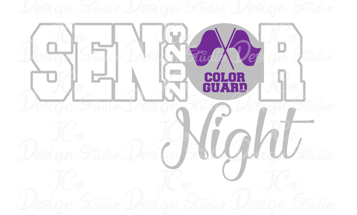 SVG Cutting File Senior Color Guard 2024 (includes Mom/night Files ...