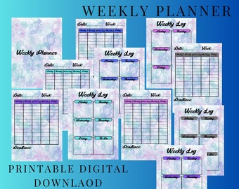 Minimalist Weekly Planner, Printable Weekly Planner, Weekly Schedule ...
