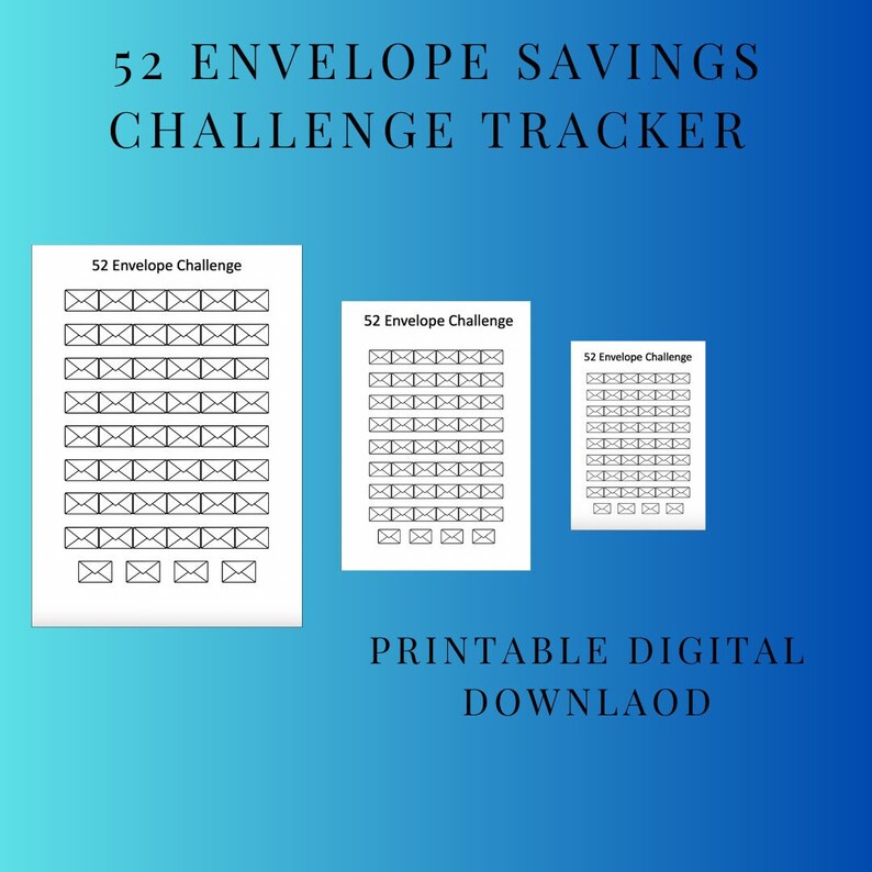 A6 52 Week Envelope Savings Challenge Digital Printable - Etsy