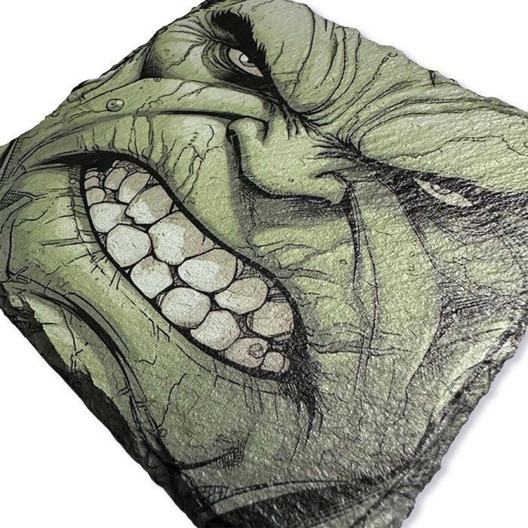 Marvel Single Slate Coaster the Hulk - Etsy