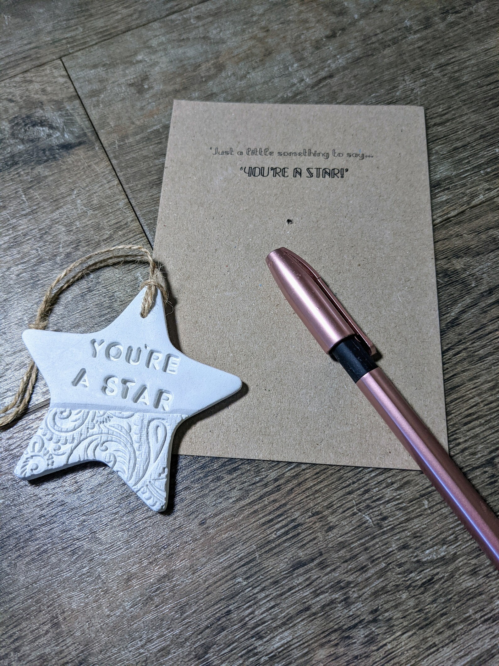 You're a Star Card Star Clay Hanging Keepsake Gift - Etsy