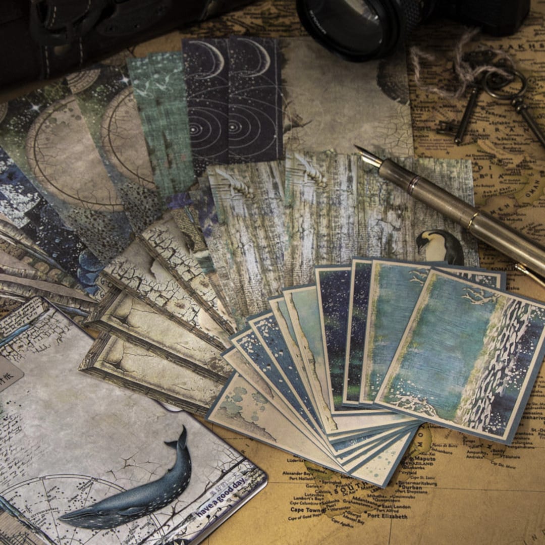 40 Sheets Vintage Journal Paper Pack 3 Different Sizes // Journal Paper ...