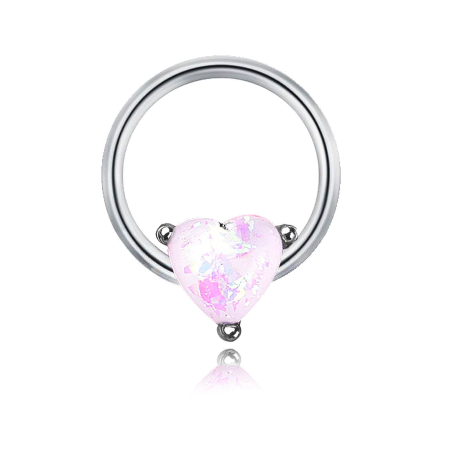 Heart Nose Ring Purple/pink Hoop Small Hoop Nose Ring - Etsy