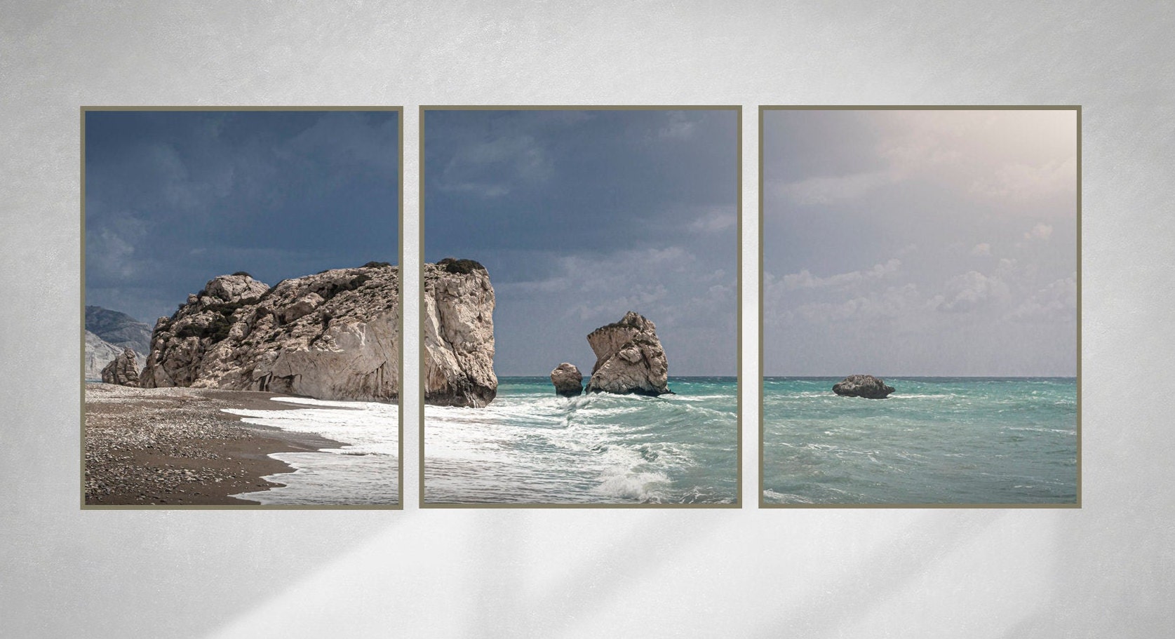 Set of 3 Prints Cyprus Coast Printable Art Instant Download - Etsy