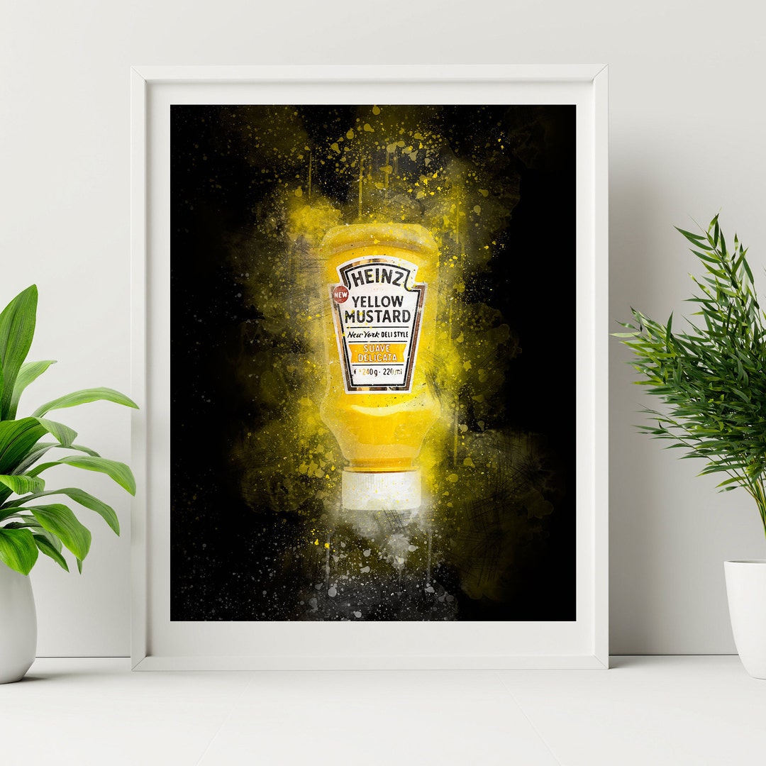 Mustard Art Print, Kitchen Decor, Home Décor, Food,condiment Print ...