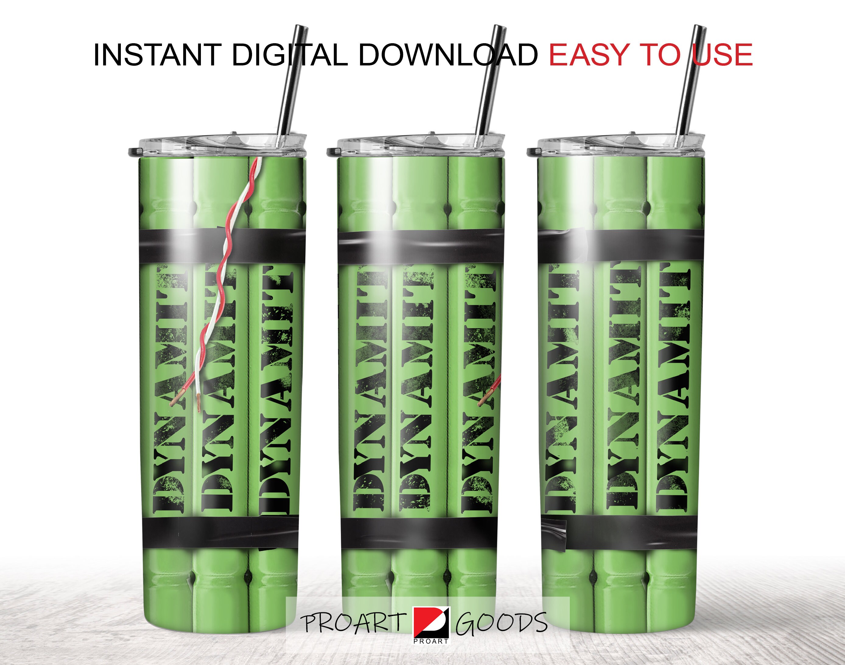 Dad Gift Digital Design Files 20oz Skinny Tumbler Dynamite Template ...
