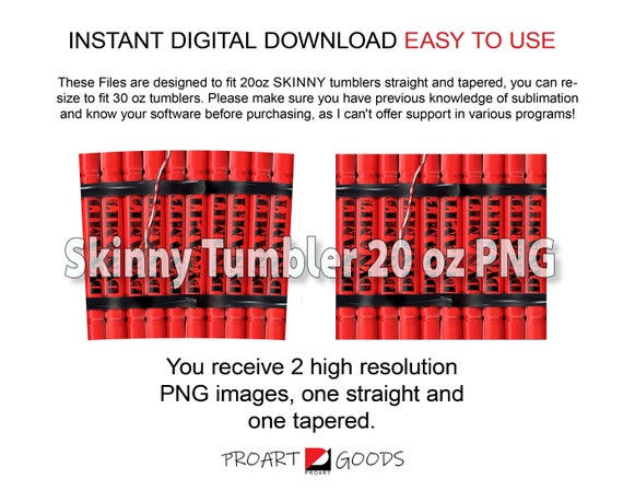 Dad Gift Digital Design Files 20oz Skinny Tumbler Dynamite Template ...