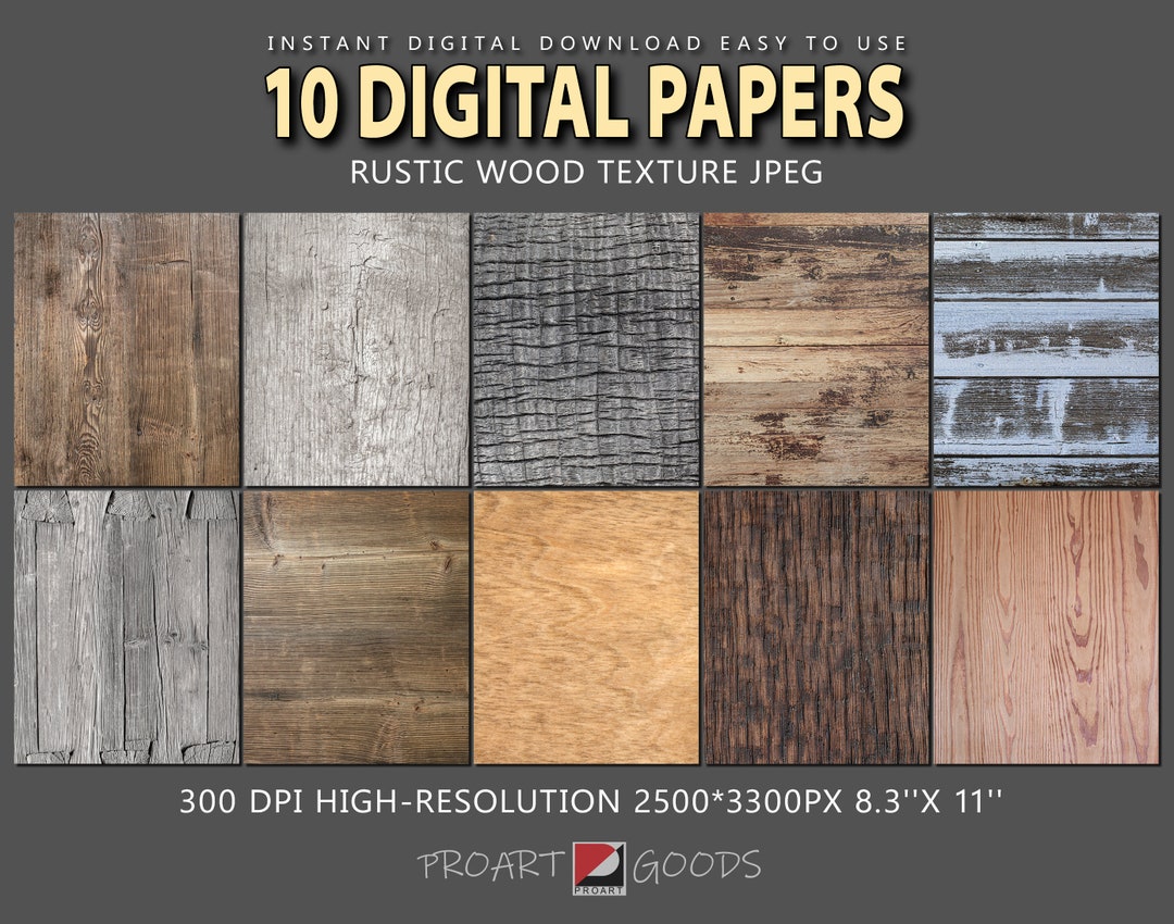 Rustic Wood Digital Paper Wood Backdrop Printable Wood - Etsy