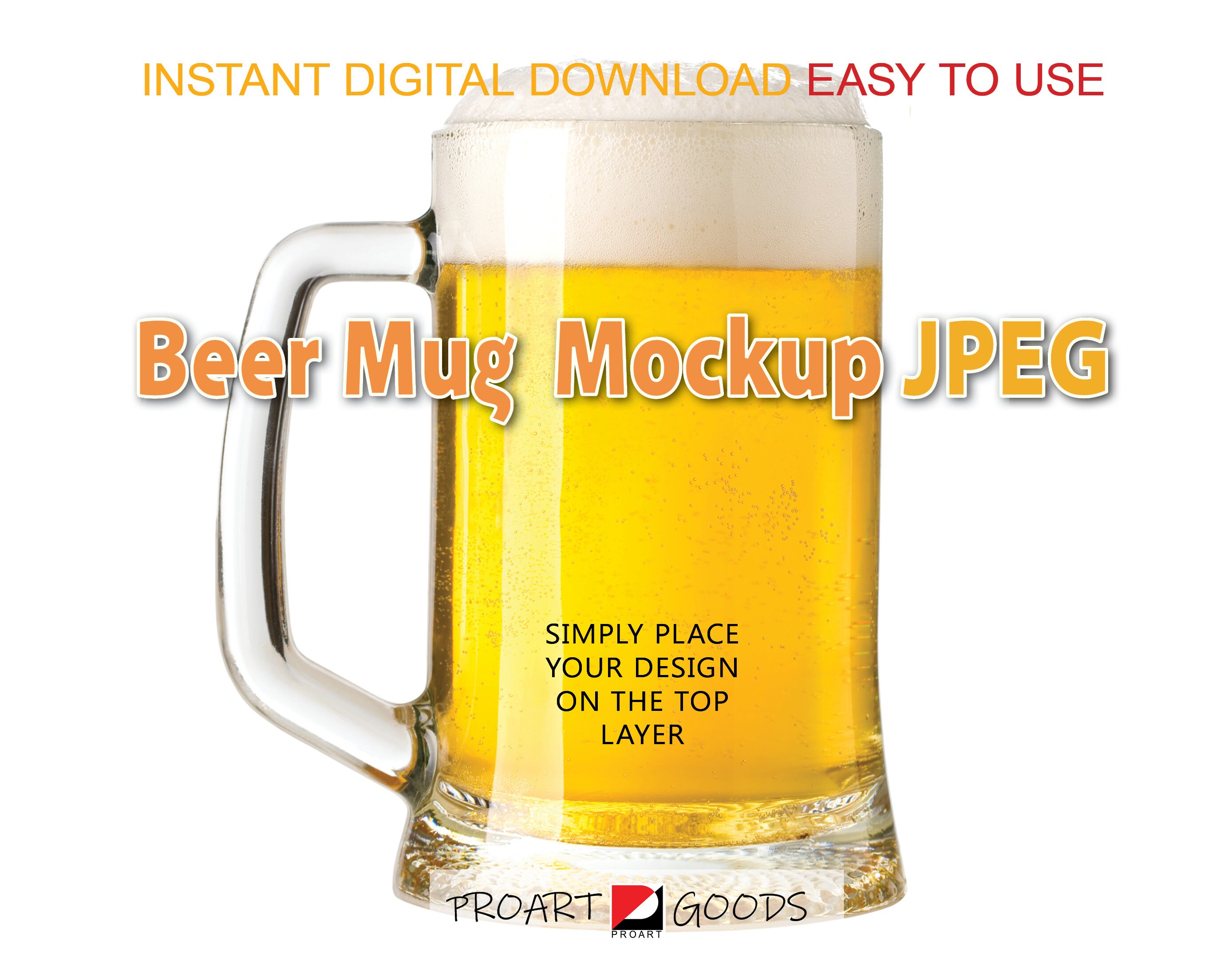 Blank Beer Mug Mockup Beer Mug MOCKUP PHOTO Drinkware Mock-up Photo ...