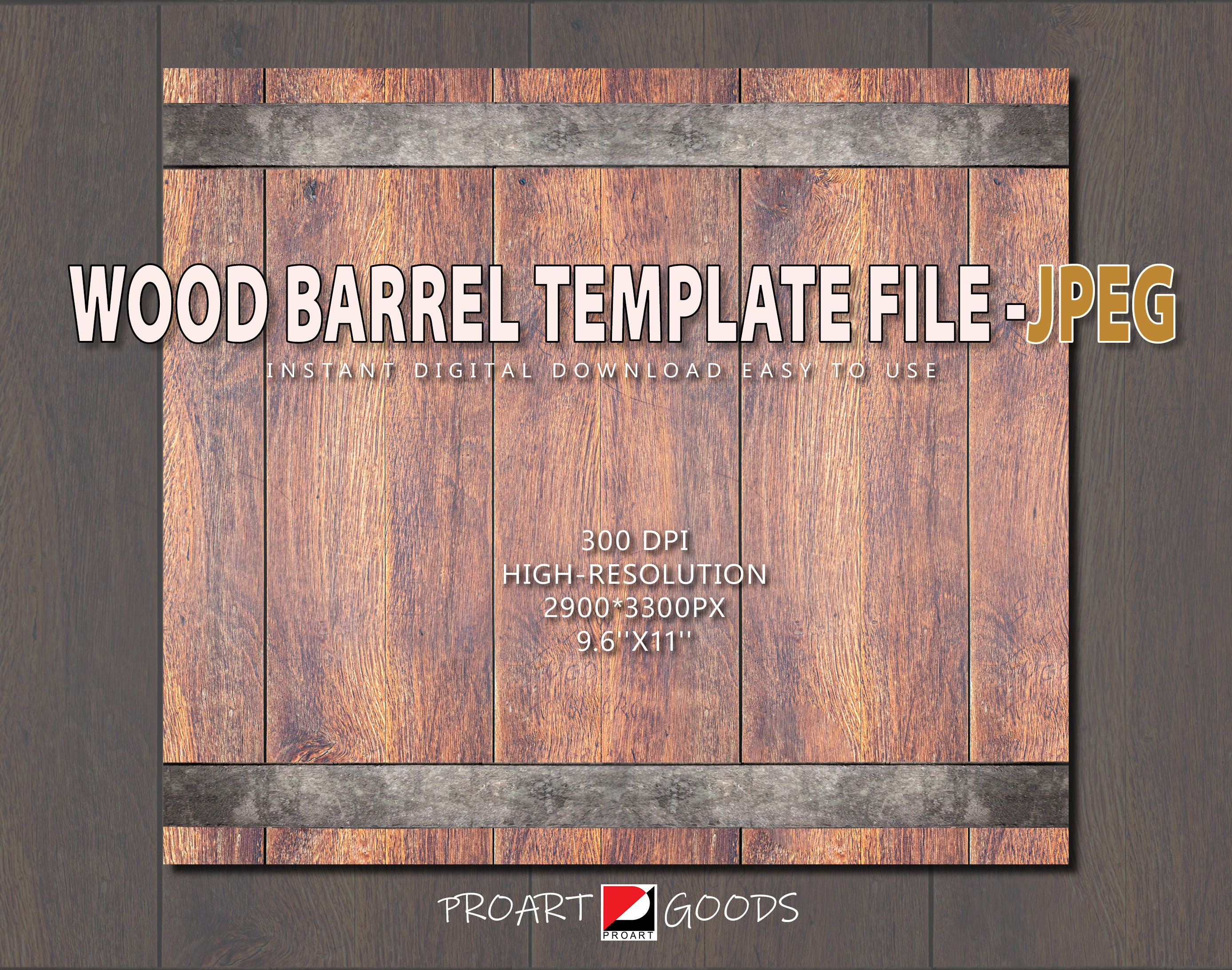 Wood Barrel ,template File , JPEG , Sublimation, Waterslide , Digital ...