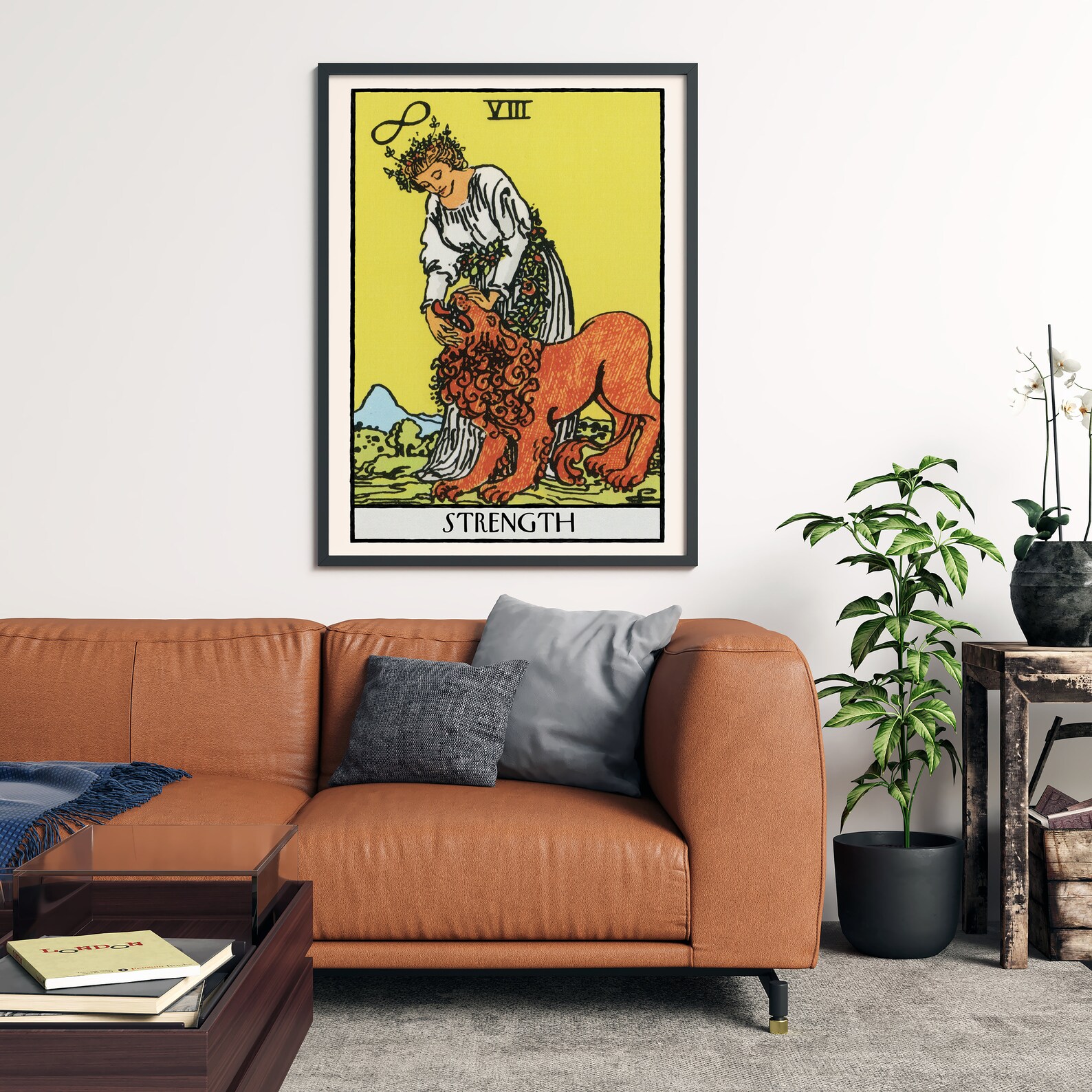 Strength Tarot Card Print Tarot Cards Printable Wall Art | Etsy