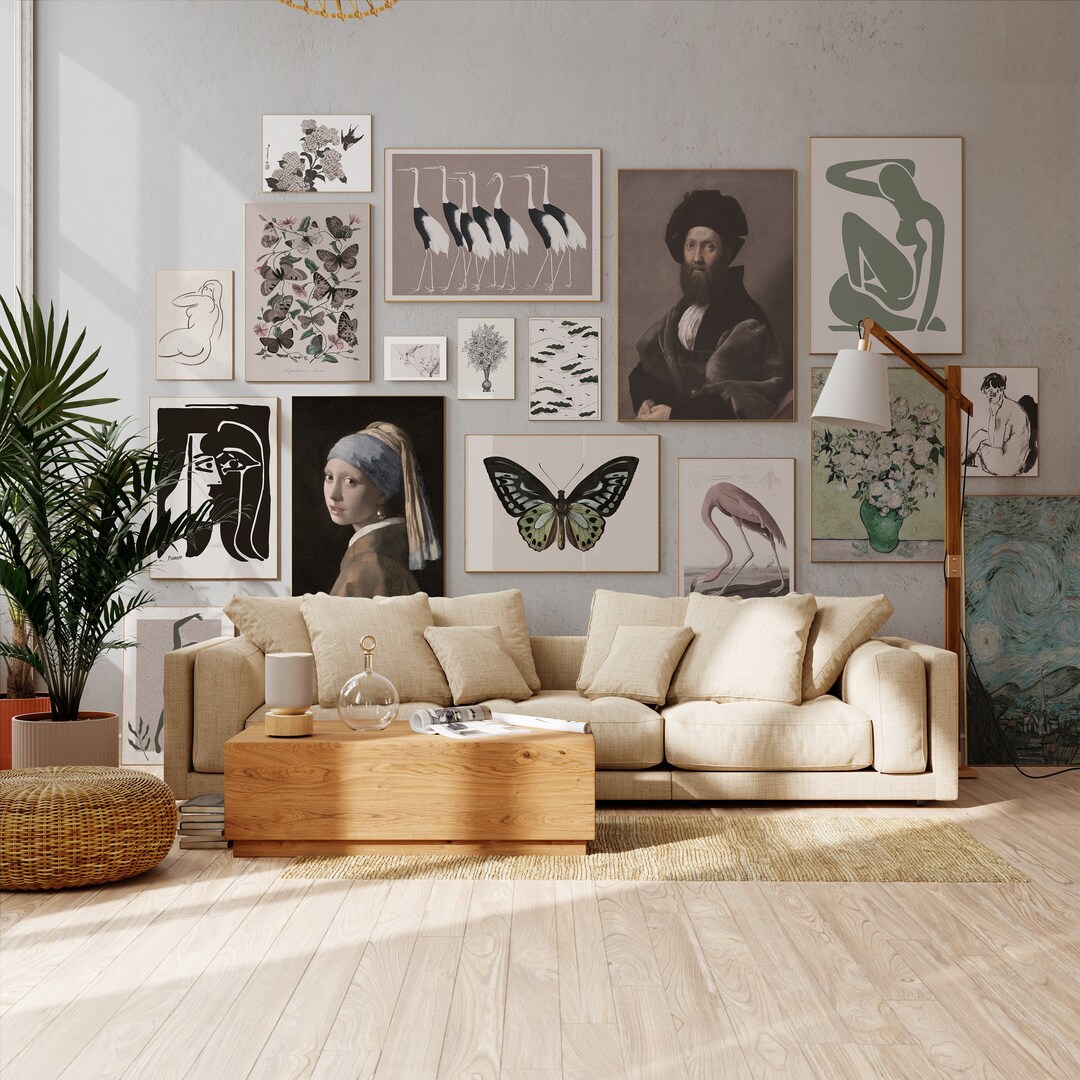 Vintage Eclectic Art Prints Download, Eclectic Gallery Wall Set ...