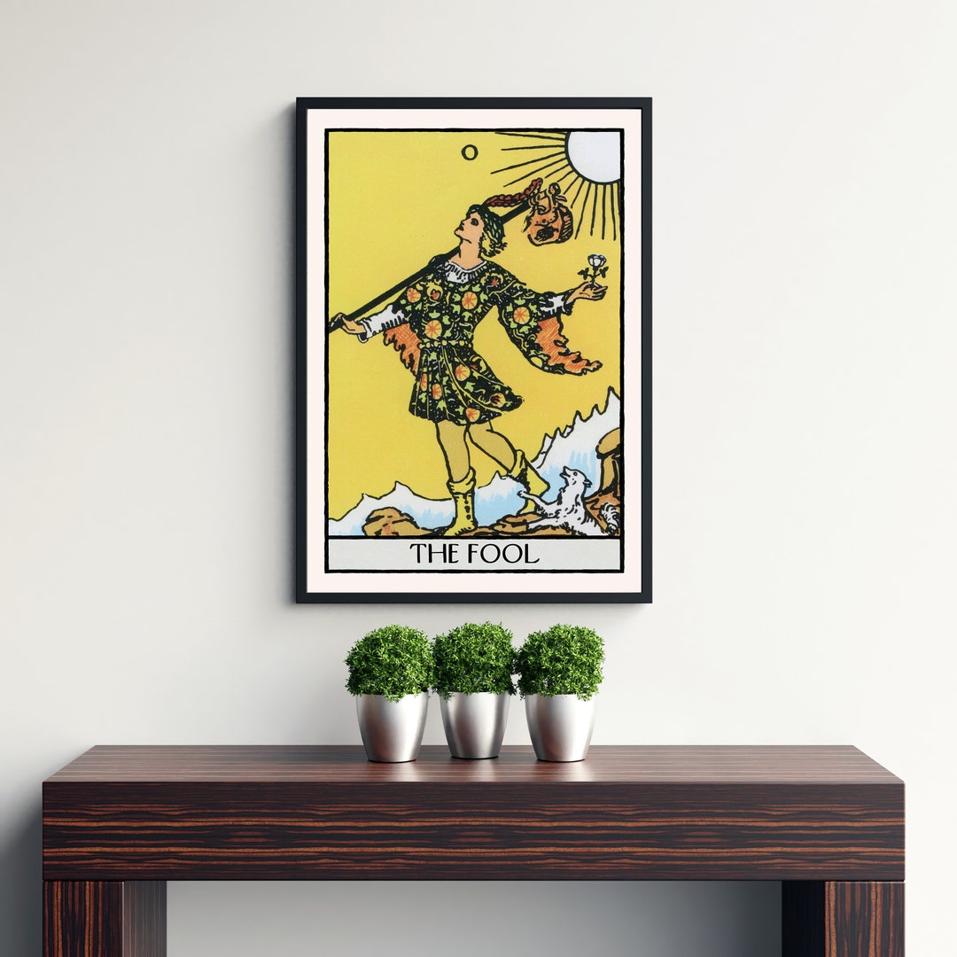 The Fool Tarot Card Print, Tarot Cards, Printable Wall Art, Quote Print ...