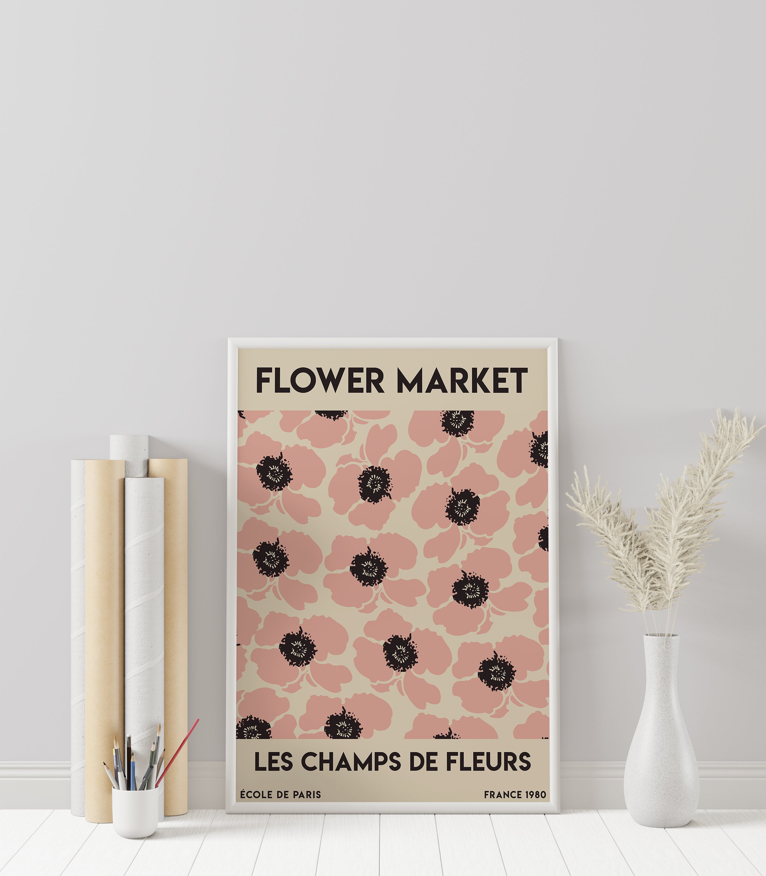 Flower Market Prints Flower Market Poster Botanical Print Etsy