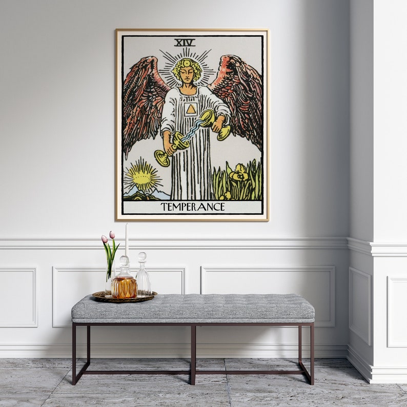 Temperance Tarot Card Print Tarot Cards Boho Print - Etsy