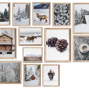 Winter Gallery Wall Art Set of 25 Art Prints Download, Winter Print Set ...