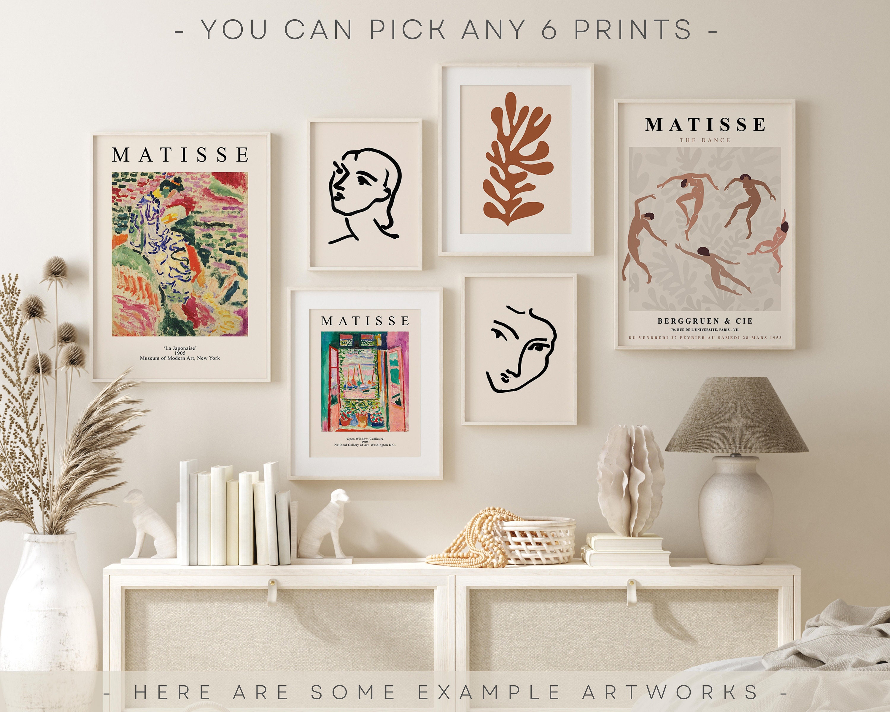 Custom Gallery Wall Set Pick Your Own 6 Digital Prints - Etsy
