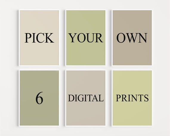 Pick Your Own Set Of 6 Pick Any 6 Custom Gallery Wall | Etsy