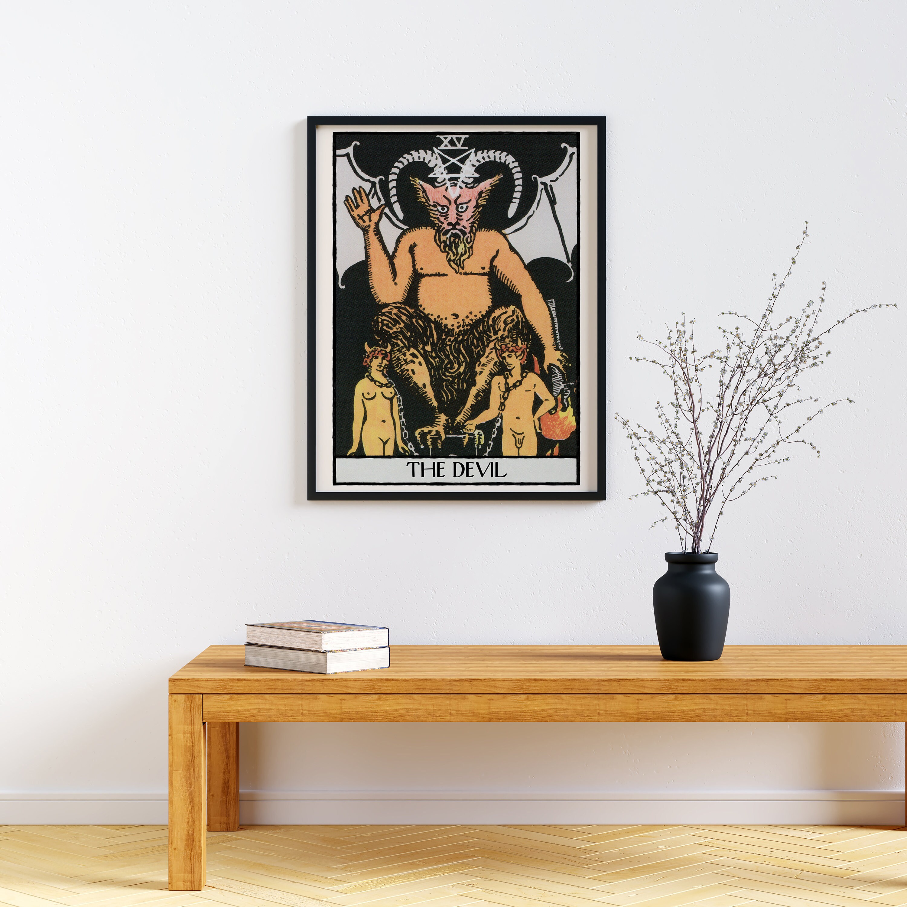 The Devil Tarot Card Print Printable Wall Art Tarot Cards | Etsy