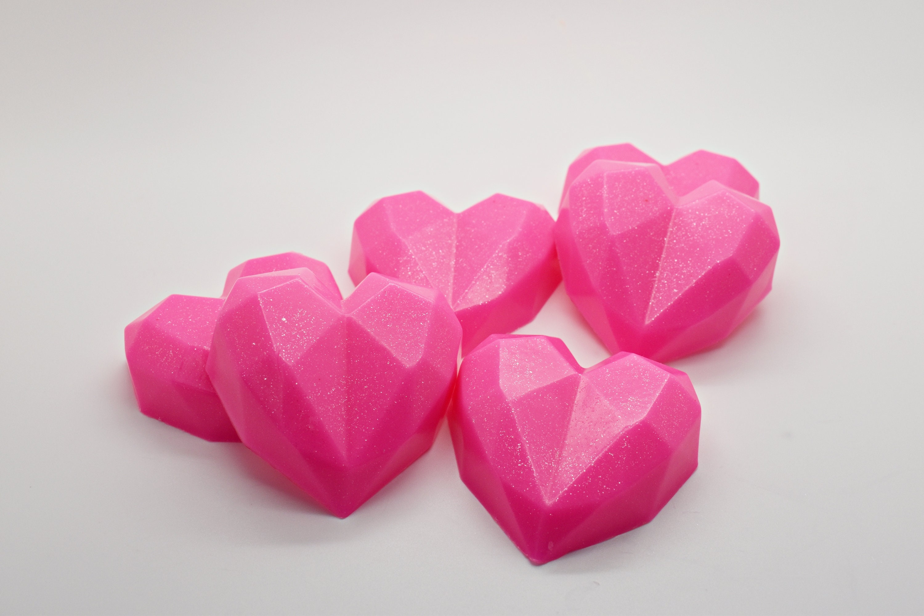 Geo Heart Soap Valentine's Gift SLS free Vegan | Etsy