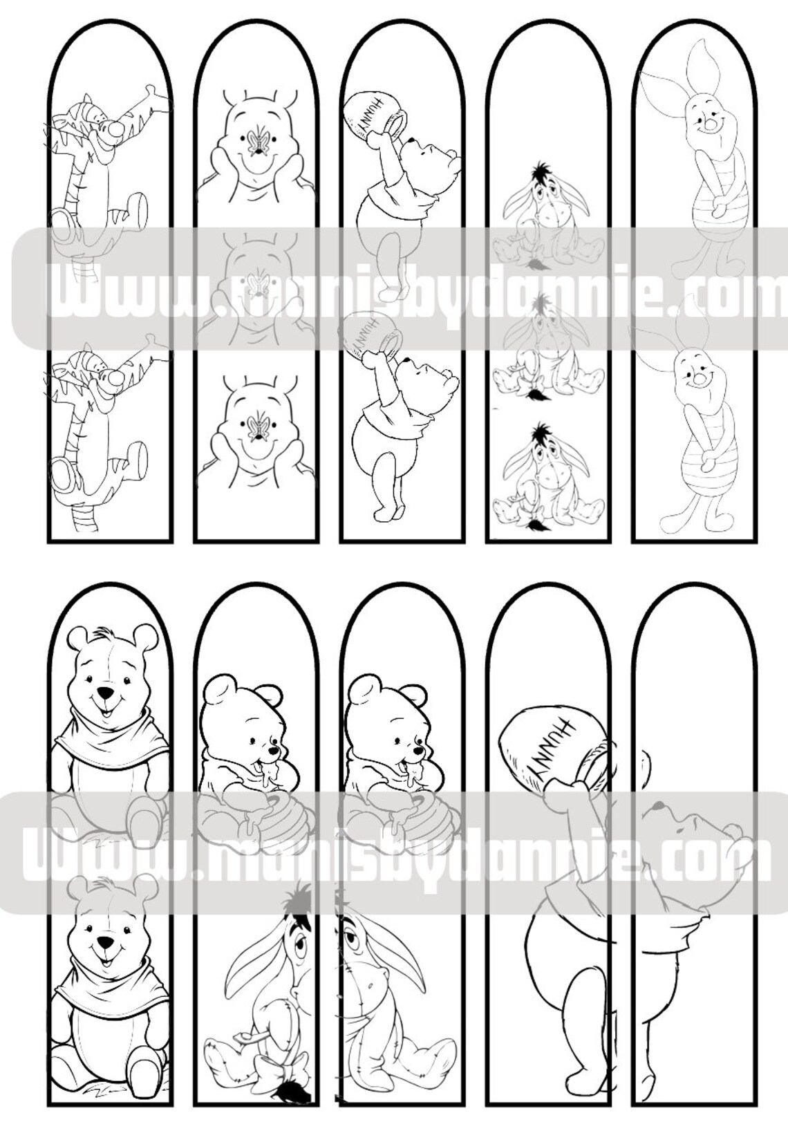 Various Different Traced Outline Fill in Color Nail Paint Template ...