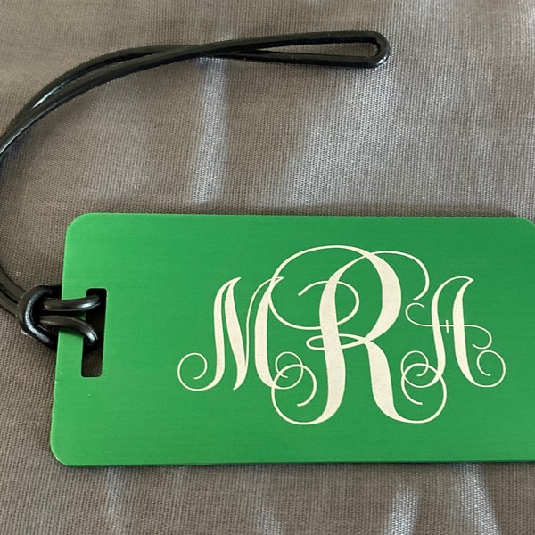 Monogram Luggage Tag - Etsy