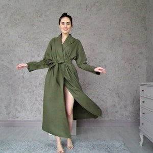 LINEN ROBE for Women, Natural Linen Robe, Linen Bathrobe, Womens ...