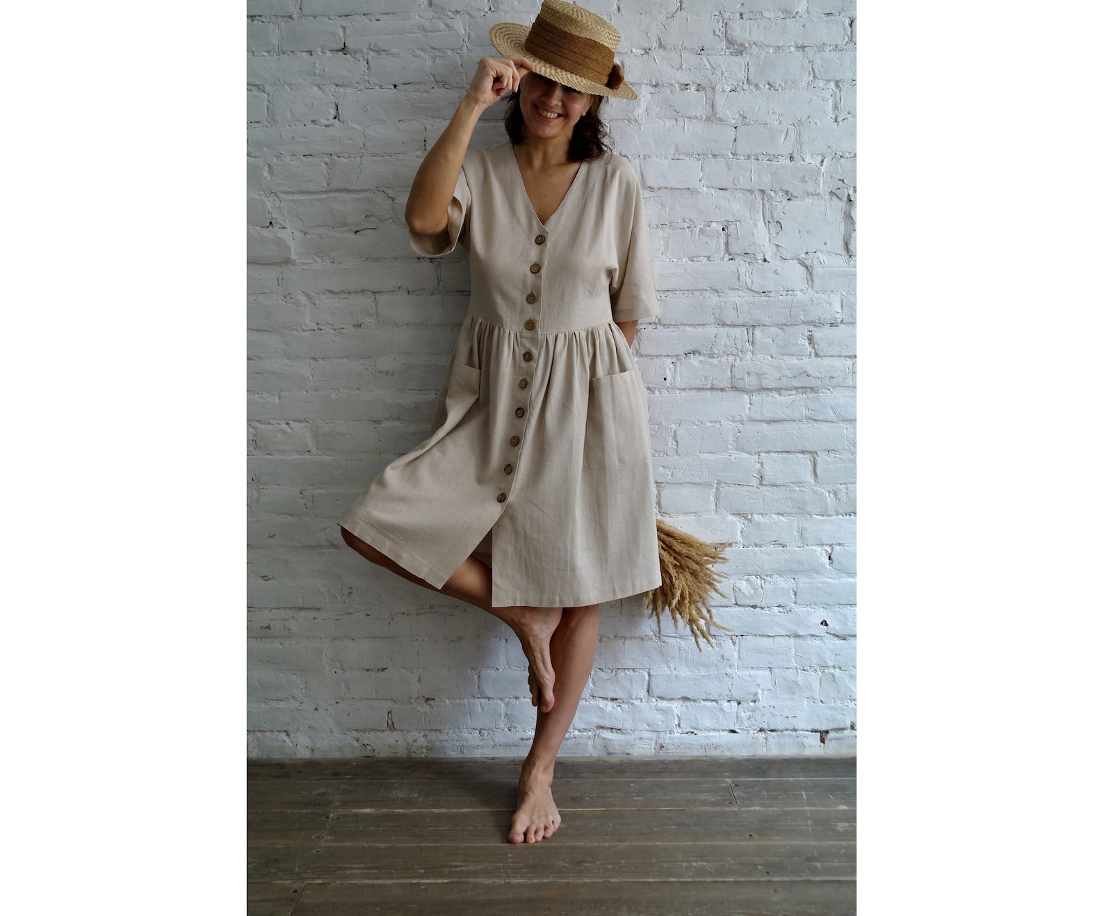 LINEN DRESS, Linen Dress Women, Loose Linen Dress, Handmade Linen Dress ...