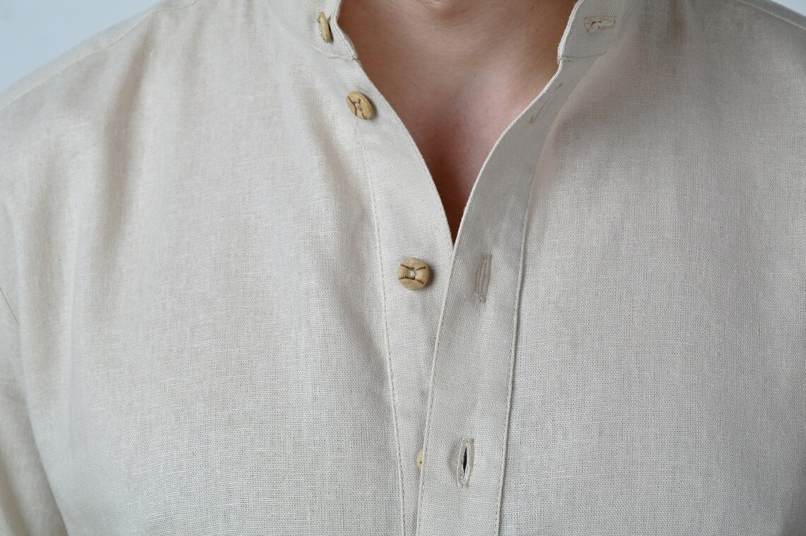 Men's Linen Shirt, Linen Shirt for Men, Men Linen Shirt, Short Sleeves ...