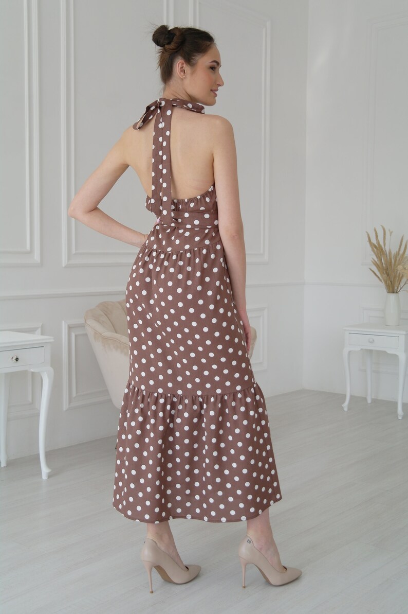 BACKLESS SUNDRESS Linen Dress Women Organic Flax Dress - Etsy