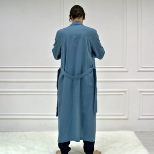 HANDMADE LINEN ROBE for Men, Natural Linen Lounge Wear, Men's Flax Robe ...