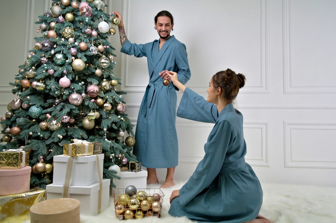LINEN ROBES, SET of Linen Robes, Christmas Gift for Couple! Women Robe ...