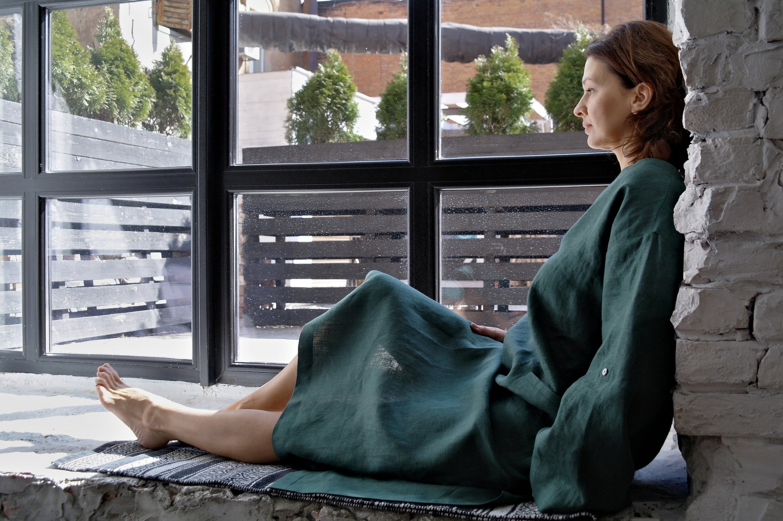 LINEN KAFTAN Dress, Linen Kaftan for Women, Linen Caftan, Maxi Boho ...