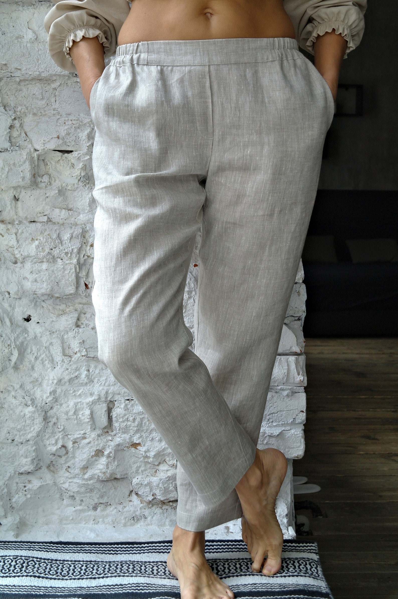 PURE LINEN PANTS Linen Pants Women Womens Linen Pants - Etsy