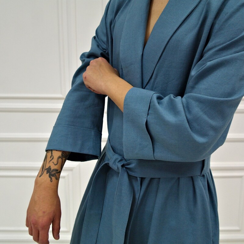 Linen Robe - Etsy