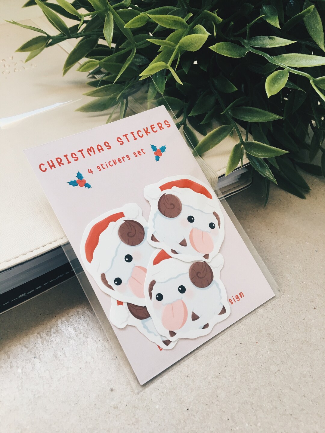 Stickers Set League of Legends Poro Christmas Gifts Glossy Sticker ...