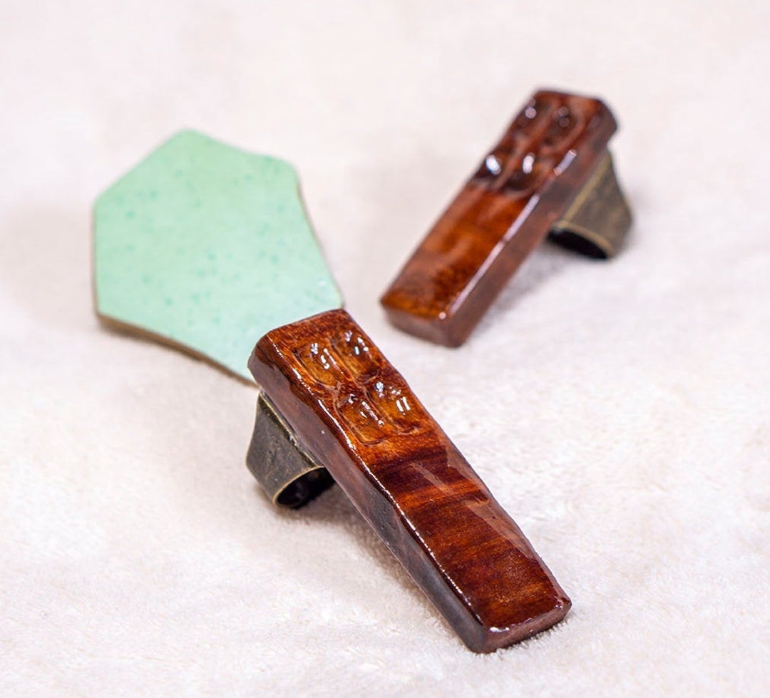 Cherry Wood & Ceramic Finger Art/paint Palette - Etsy