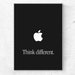 Apple Think Different Poster: Minimalist Office Decor (digital Download ...