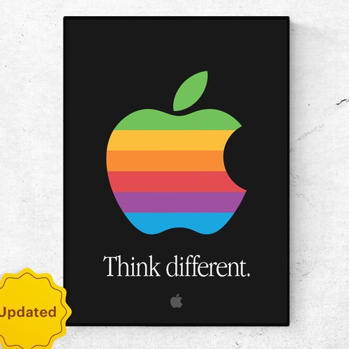 Apple Think Different Poster. Printable Apple Logo Poster. - Etsy Canada