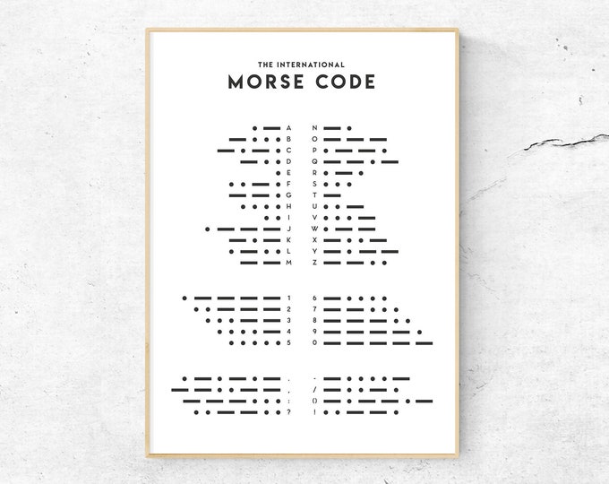 Poster, Many Sizes Available; International Morse Code Chart - Etsy Canada