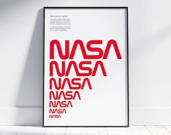 NASA Logo Poster. Printable NASA WORM Logo Poster. Printable Nasa Worm ...