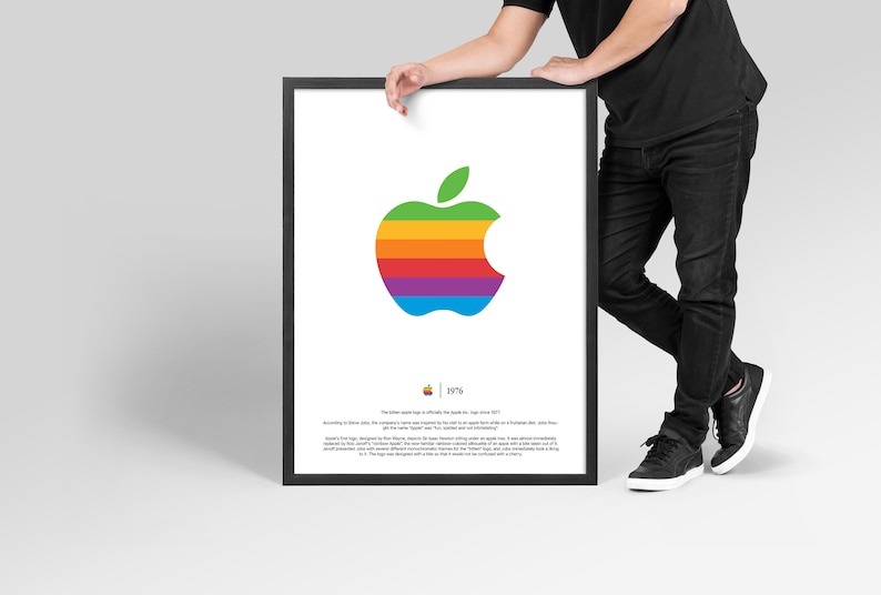 Apple 1976 Logo Poster. Apple Poster. Retro Apple Logo Poster. - Etsy