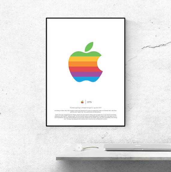 Apple 1976 Logo Poster. Apple Poster. Retro Apple Logo Poster. - Etsy