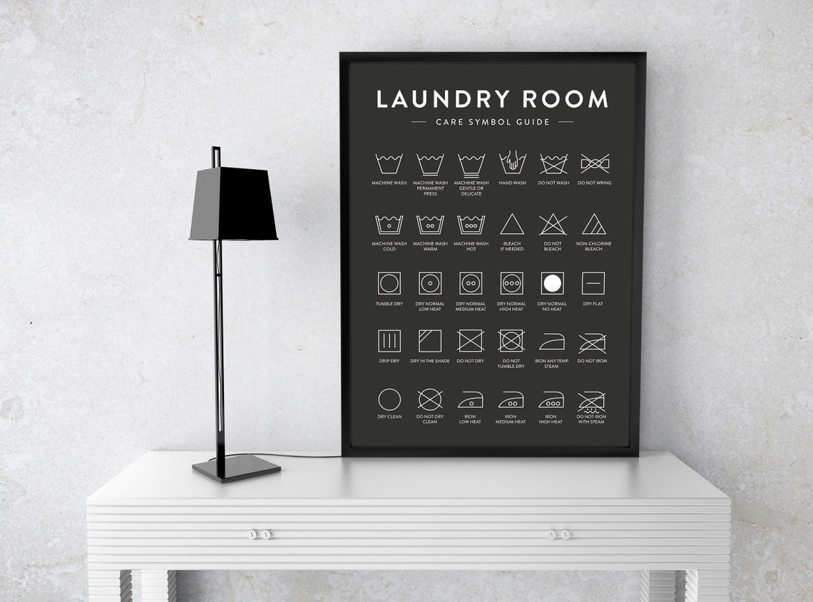 Laundry Sign Poster Laundry Sign Printable Laundry Decor | Etsy