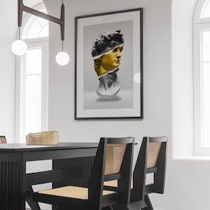 David Statue Poster. Yellow Broken Statue of David Poster. David Wall ...